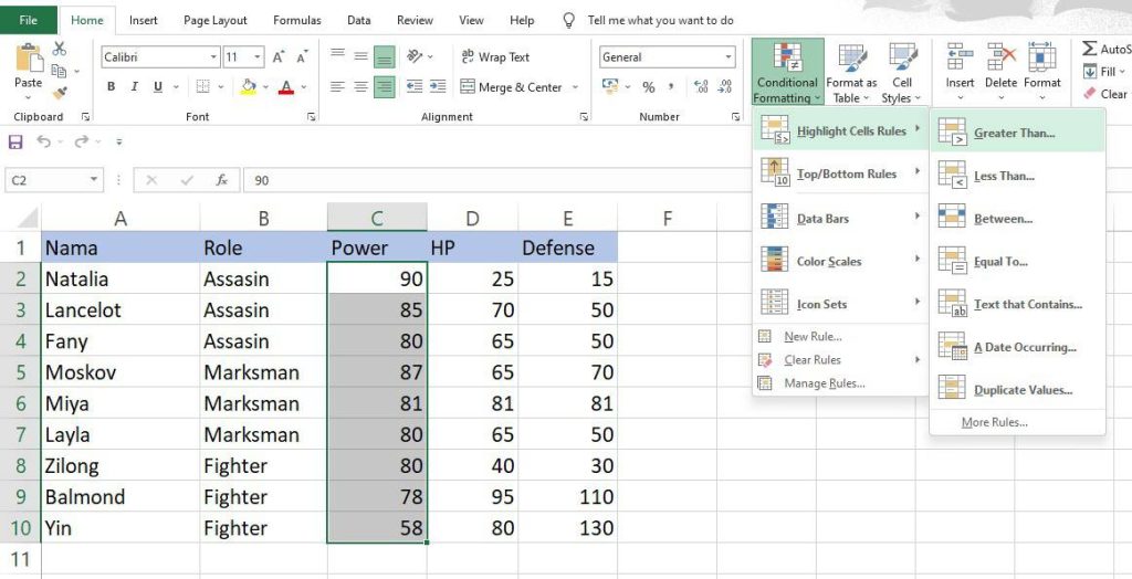 Highlight Cell Rules Greater Than di Excel | Tutorial Excel Lengkap