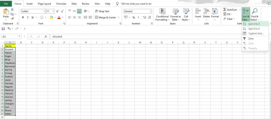 Cara Mengurutkan Data di Excel | Tutorial Excel Lengkap