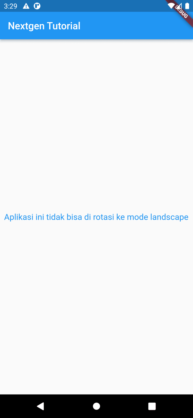 Restrict Landscape Mode di Flutter | Tutorial Flutter Lengkap